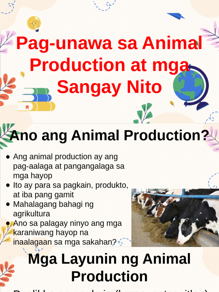 EPP5 Q2 1 Natatalakay Ang Kahulugan NG Animal Production at Mga Sangay Nito | PDF