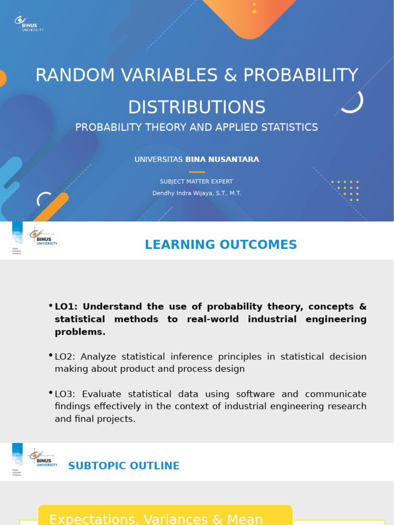 STATS2 Random Variables & Probability Distributions | PDF | Probability ...