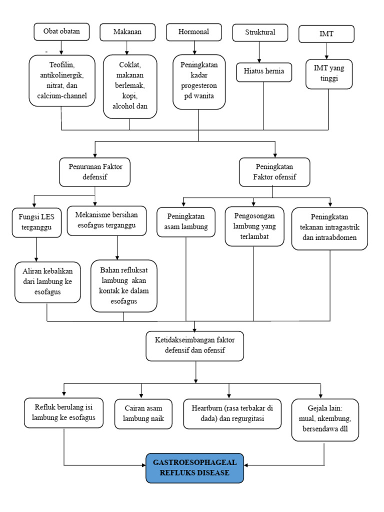 Pathway Konsep Penyait GERD Arista Widya 2210070170089 | PDF