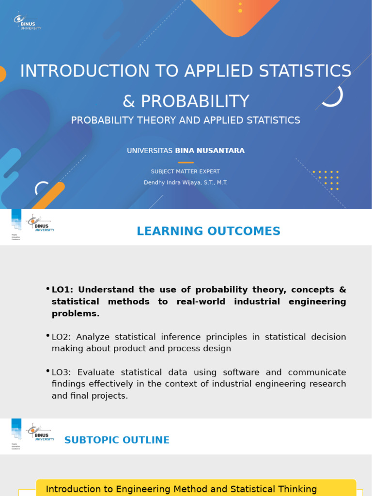STATS1 Introduction To Applied Statistics & Probability | PDF ...