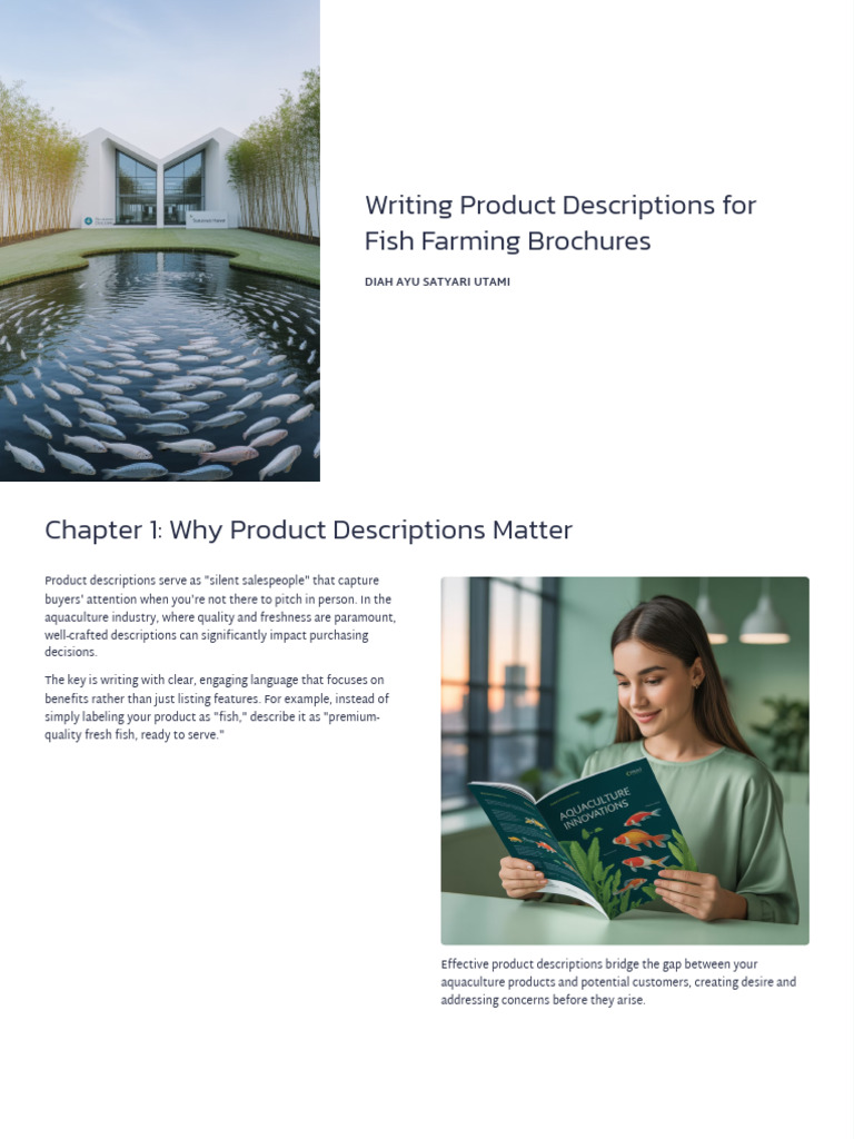 Crafting Effective Fish Farm Brochures | PDF | Salmon | Aquaculture