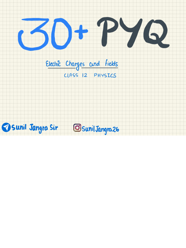Ele Charges Firlds PYQs | PDF