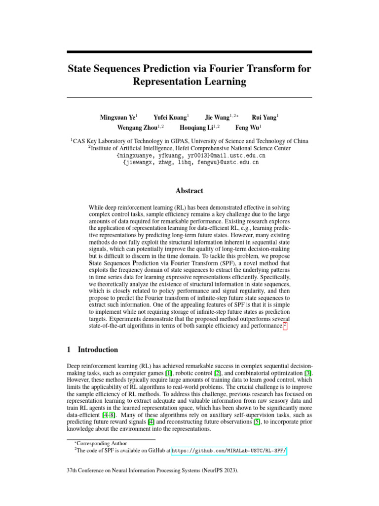 Fourier Transform for State Sequence Prediction | PDF | Fourier ...