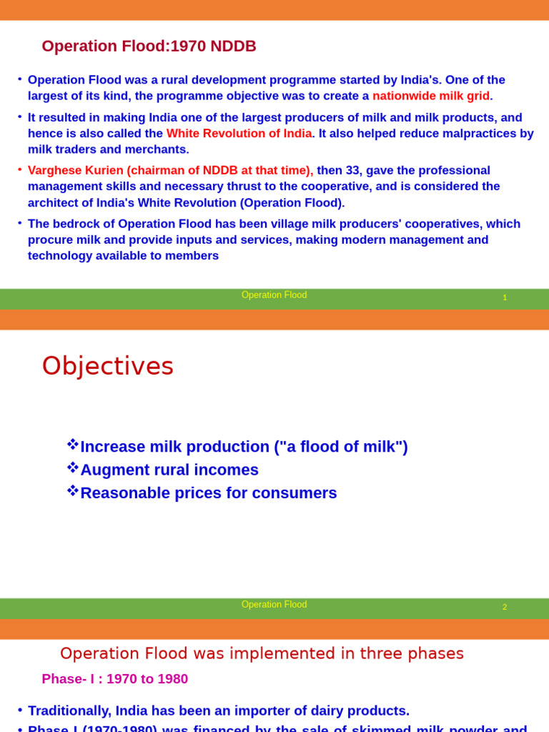 Operation Flood | PDF | Dairy | Food Industry