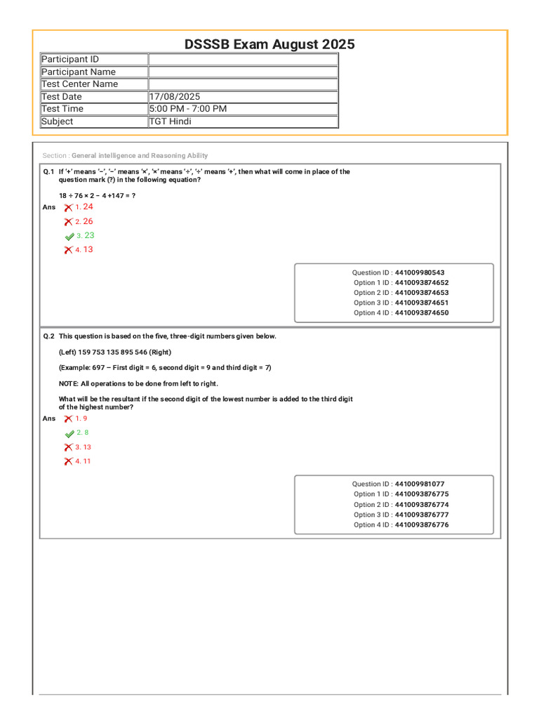 TGT Hindi @DSSSB - Xams | PDF