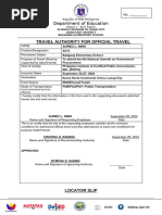 Travel Order Form | PDF