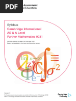 Cambridge AS & A Level Math Syllabus Update | PDF