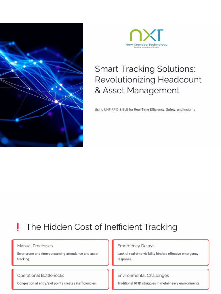 Pitch Deck-Revolutionizing-Headcount-and-Asset-Management | PDF | Radio Frequency Identification ...
