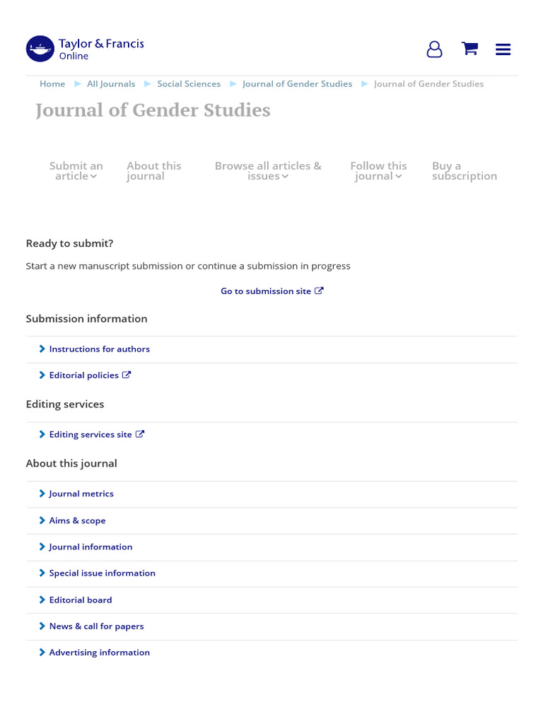 Journal of Gender Studies Submission Guide | PDF | Open Access ...