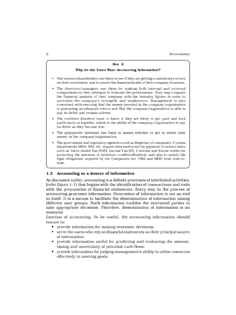 Abscd NCERT Class 11 Accountancy Part 1 10 | PDF