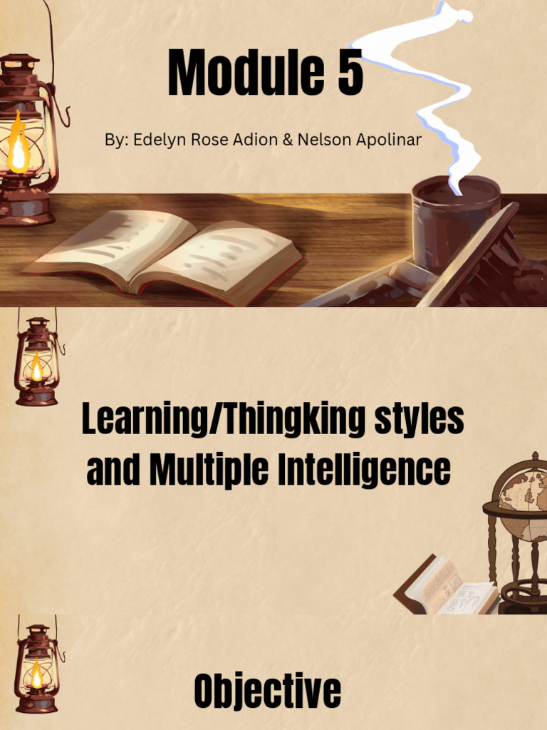 Module 5 Learning - Thinking Styles & Multiple Intelligence | PDF | Learning | Thought