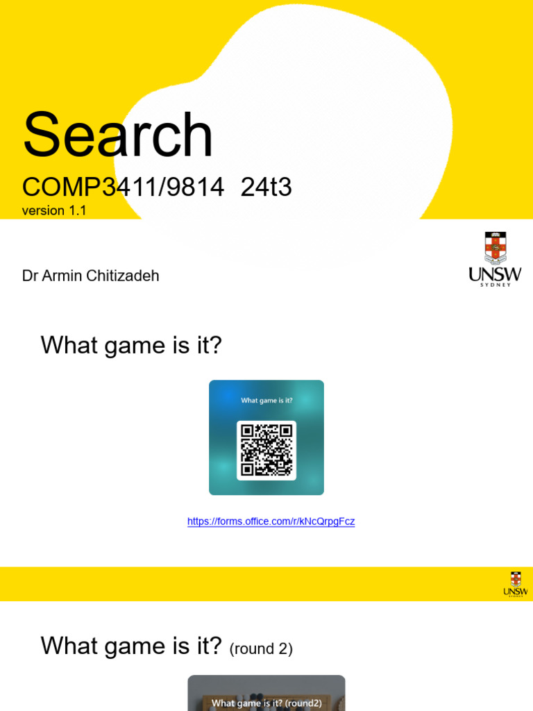 COMP3411 Week 2 - Search - Armin v1-1 | PDF | Algorithms And Data ...