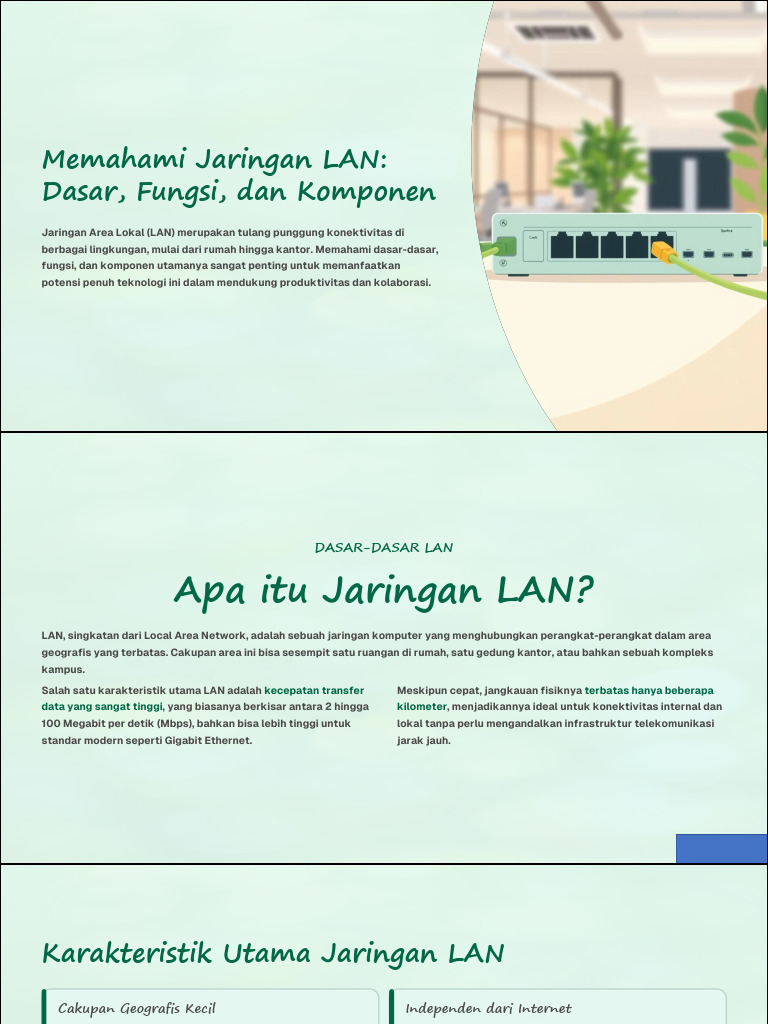 Memahami Jaringan LAN Dasar Fungsi Dan Komponen | PDF
