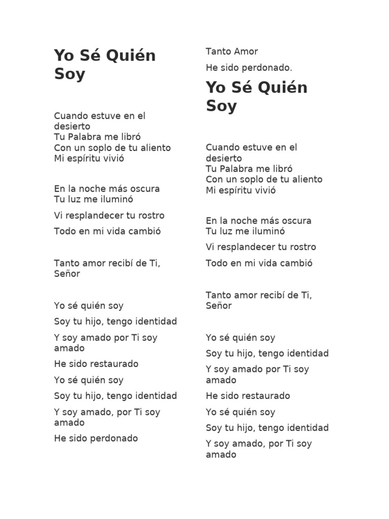 Yo Sé Quién Soy - Docx 13.01.2024 | PDF