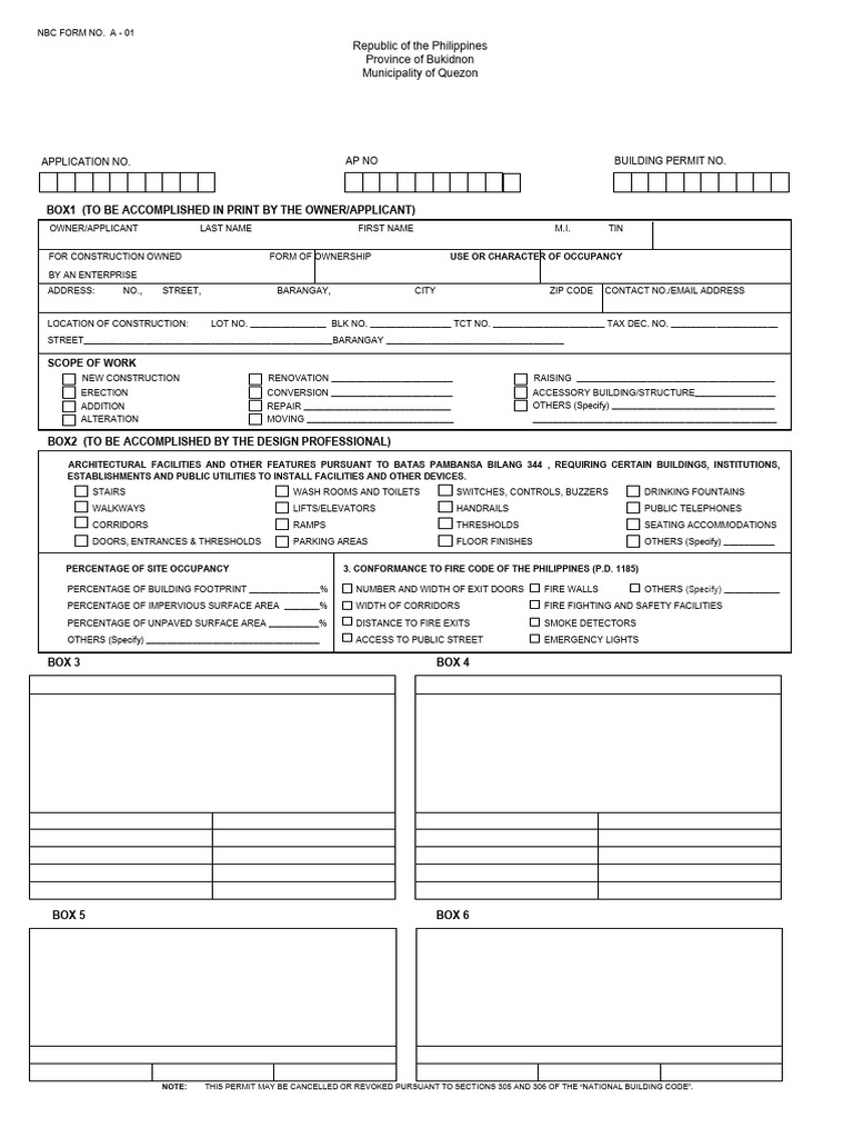 2a Architectural Permit Form | PDF