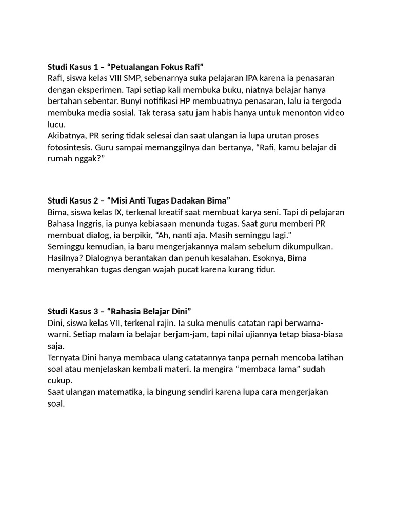 Studi Kasus | PDF