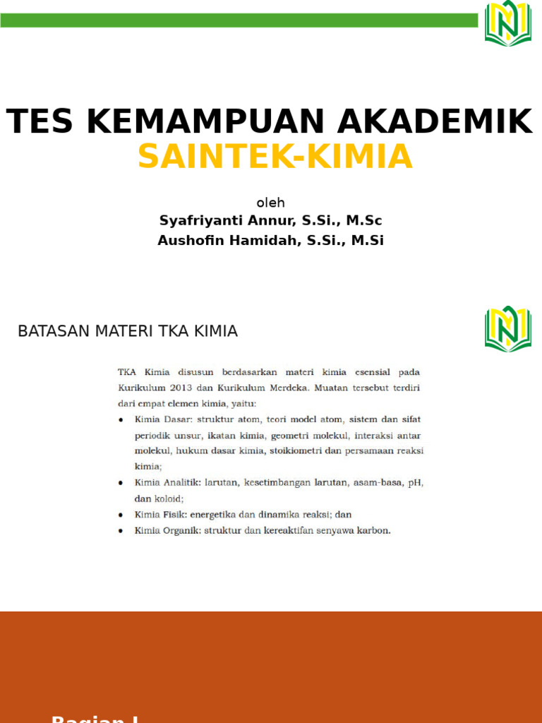 Materi TKA Kimia dan Rumus Kimia | PDF