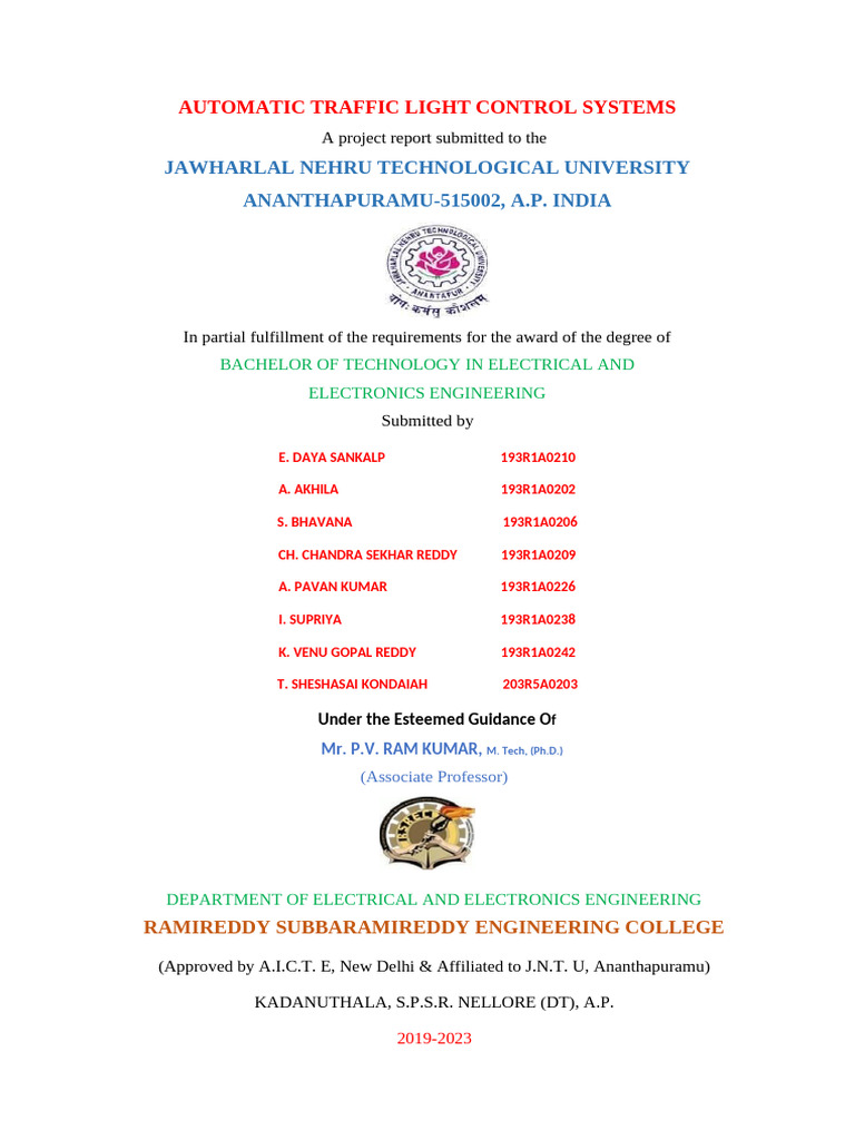 SRP Batch 1 Final Document | PDF | Electrical Engineering | Computer ...