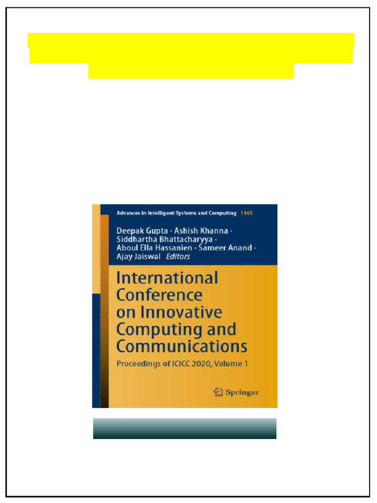 International Conference On Innovative Computing and Communications ...