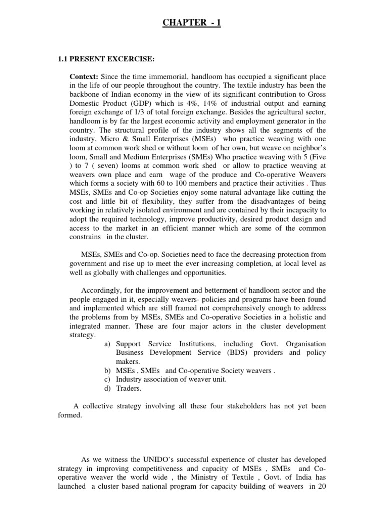 Diagnostic Study Report of Handloom Cluster Imphal | PDF | Weaving | Loom