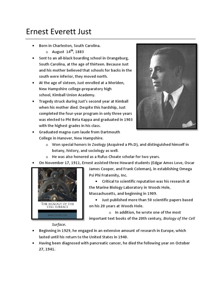 Ernest Everett Just | PDF
