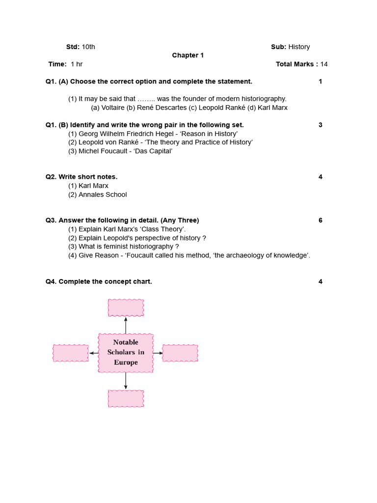 10th Grade History Exam: Key Concepts | PDF