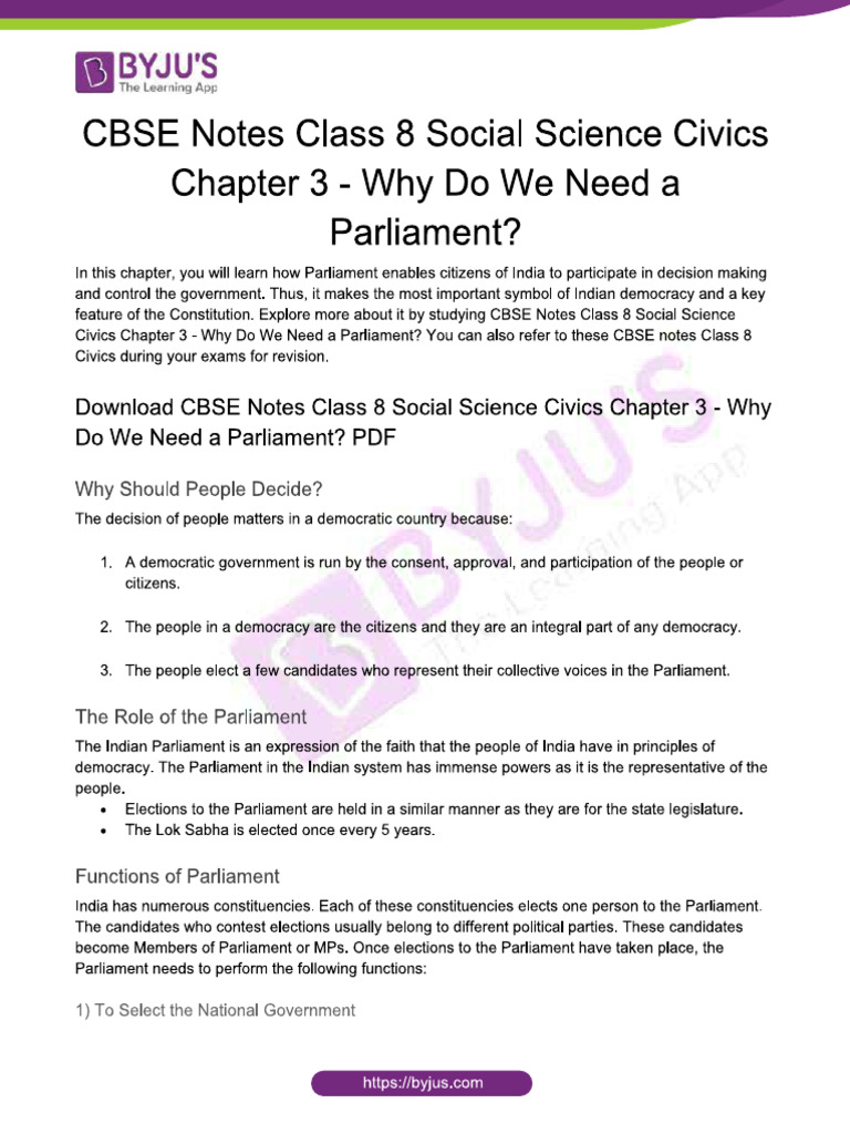 Ch-3 Civics Notes | PDF