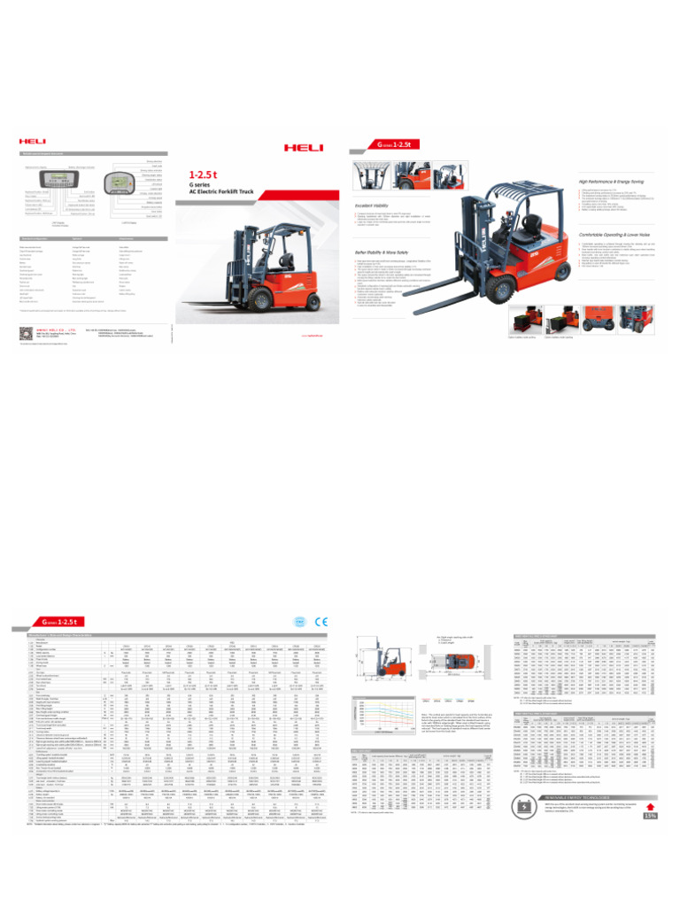 G Series AC 1 2.5T Electric Forklift | PDF