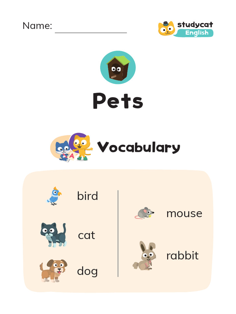 Fun Pet Vocabulary Activities for Kids | PDF