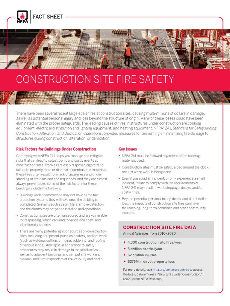 Construction Safety Fact Sheet | PDF | Fire Safety | Safety
