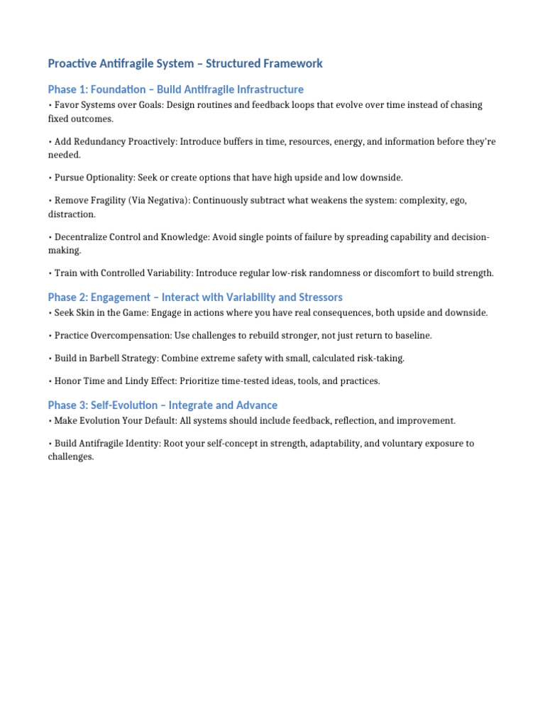 Proactive Antifragile System Framework | PDF