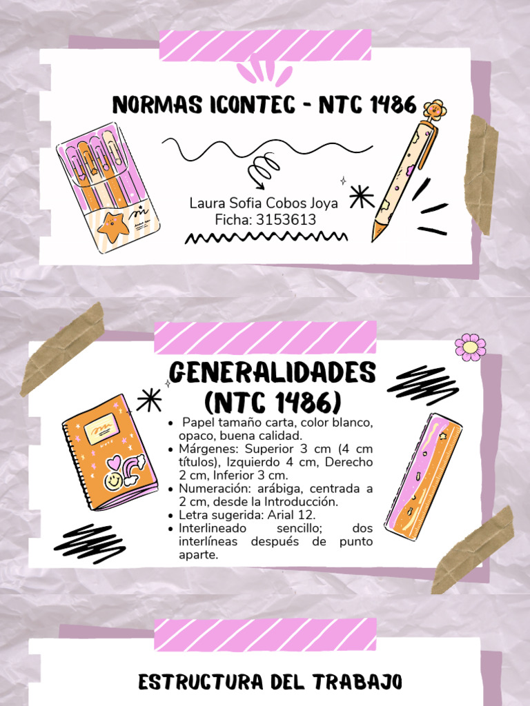 Normas ICONTEC NTC 1486 para trabajos | PDF