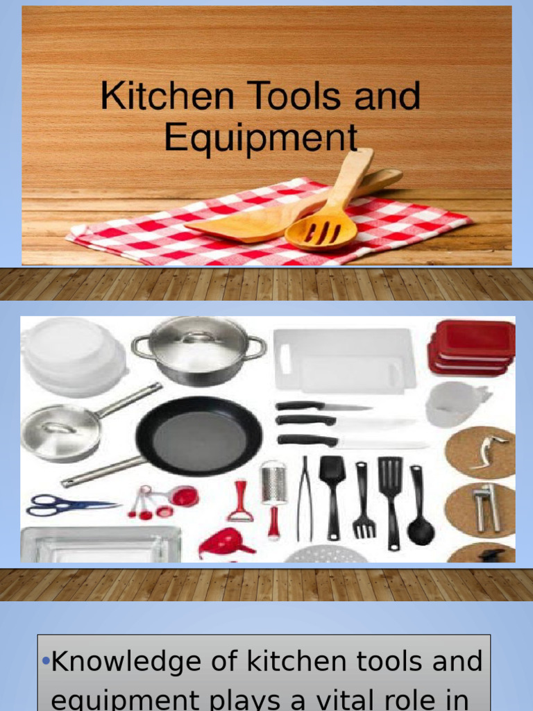 Essential Kitchen Tools and Equipment | PDF | Kitchen Utensil ...