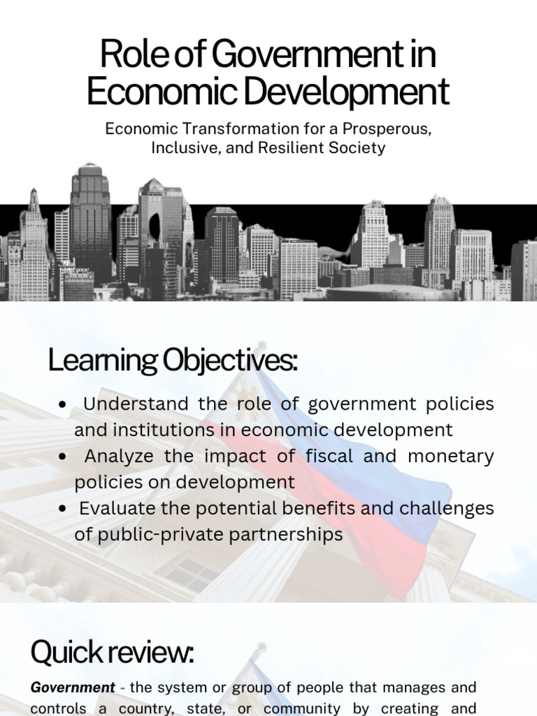 Government's Role in Economic Growth | PDF | Fiscal Policy | Monetary ...