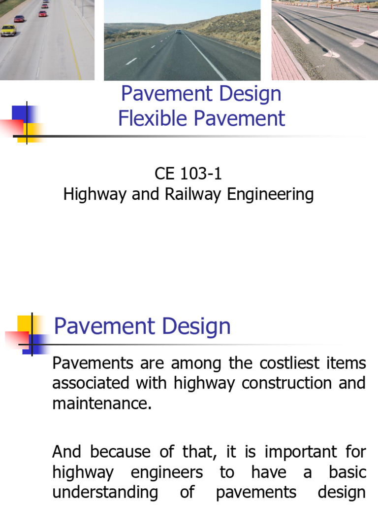 10-Ce103-1 Pavement Design - Flexible Pavement | PDF | Semi Trailer Truck | Road Surface