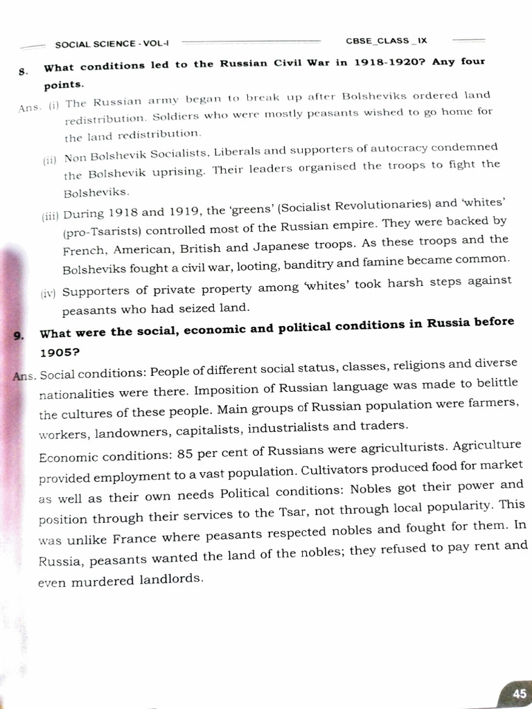 Causes of the Russian Civil War (1918-1920) | PDF | Russian Revolution ...