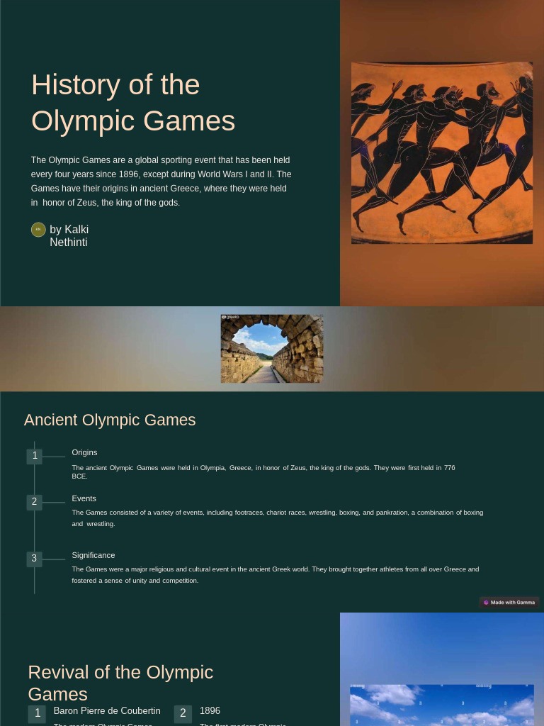 History of The Olympic Games. | PDF | Olympic Games | Sports Competitions