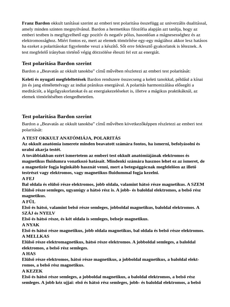 Polaritás Mágia | PDF