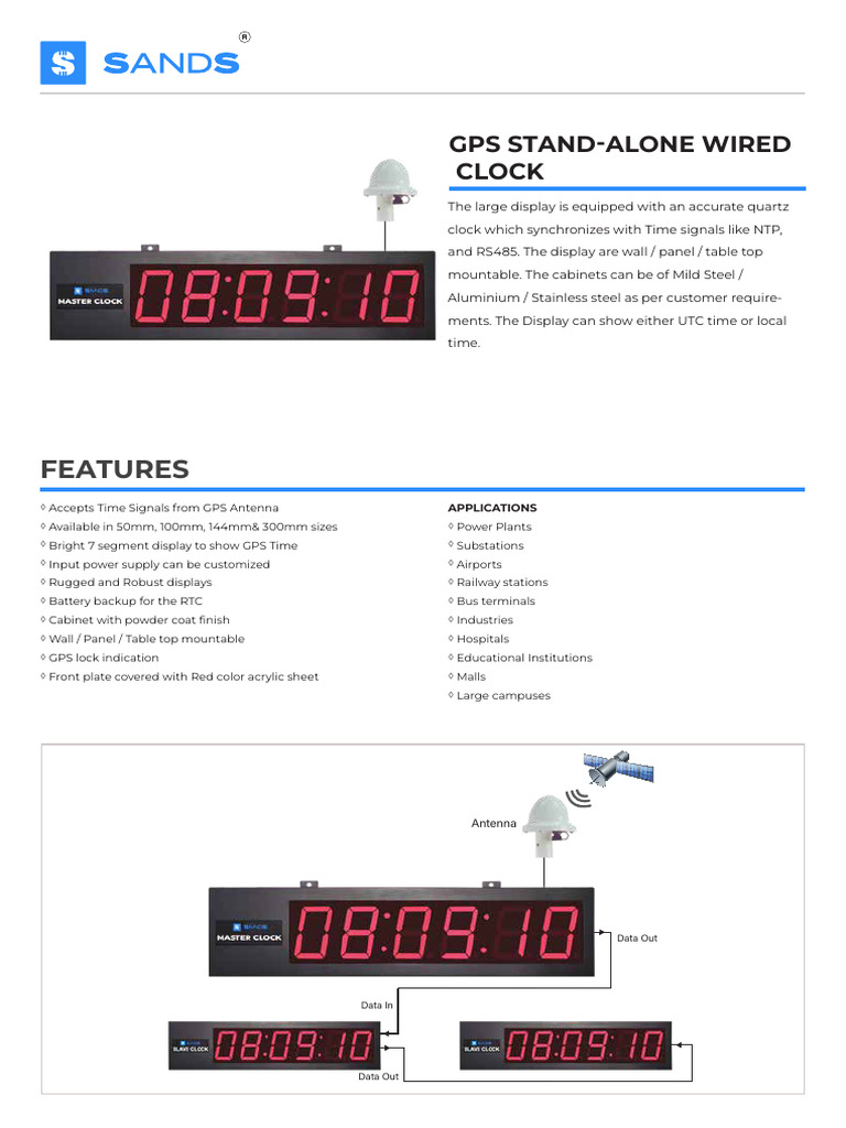 GPS Wireless Clock Specifications | PDF | Global Positioning System ...
