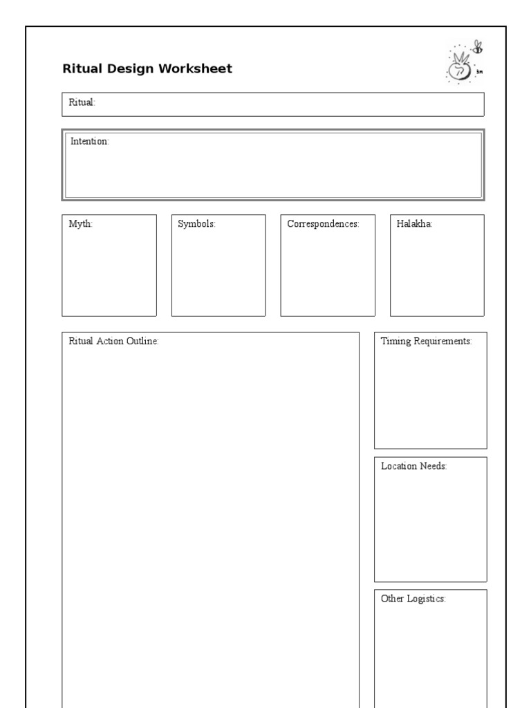 Jewish Ritual Design Worksheet | PDF