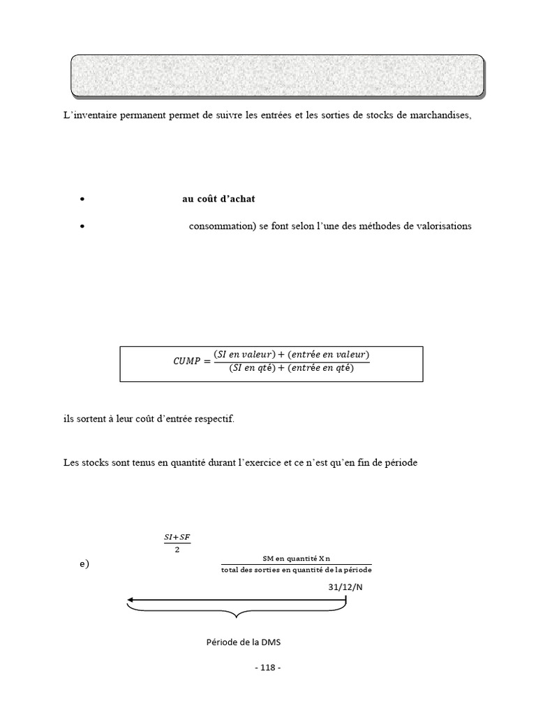 Inventaire Permanent en Comptabilité | PDF | Inventaire | Gestion de la ...