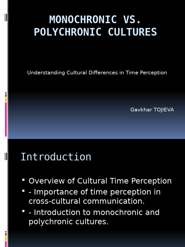 Monochronic vs. Polychronic Cultures | PDF