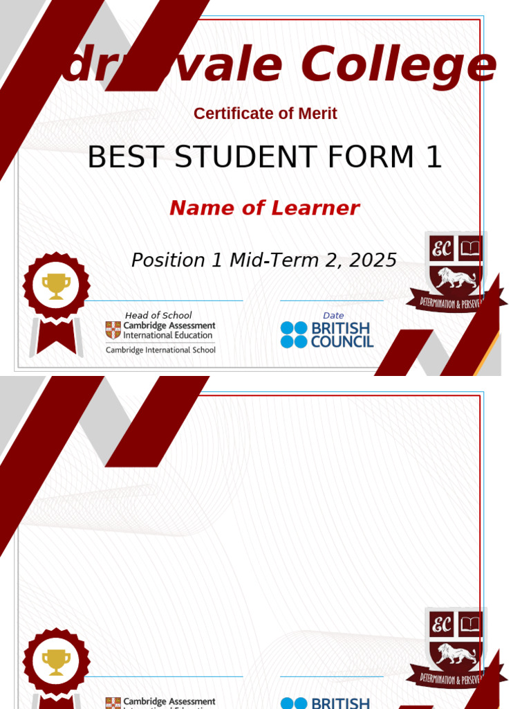 Merit Certificate Midterm 2 | PDF