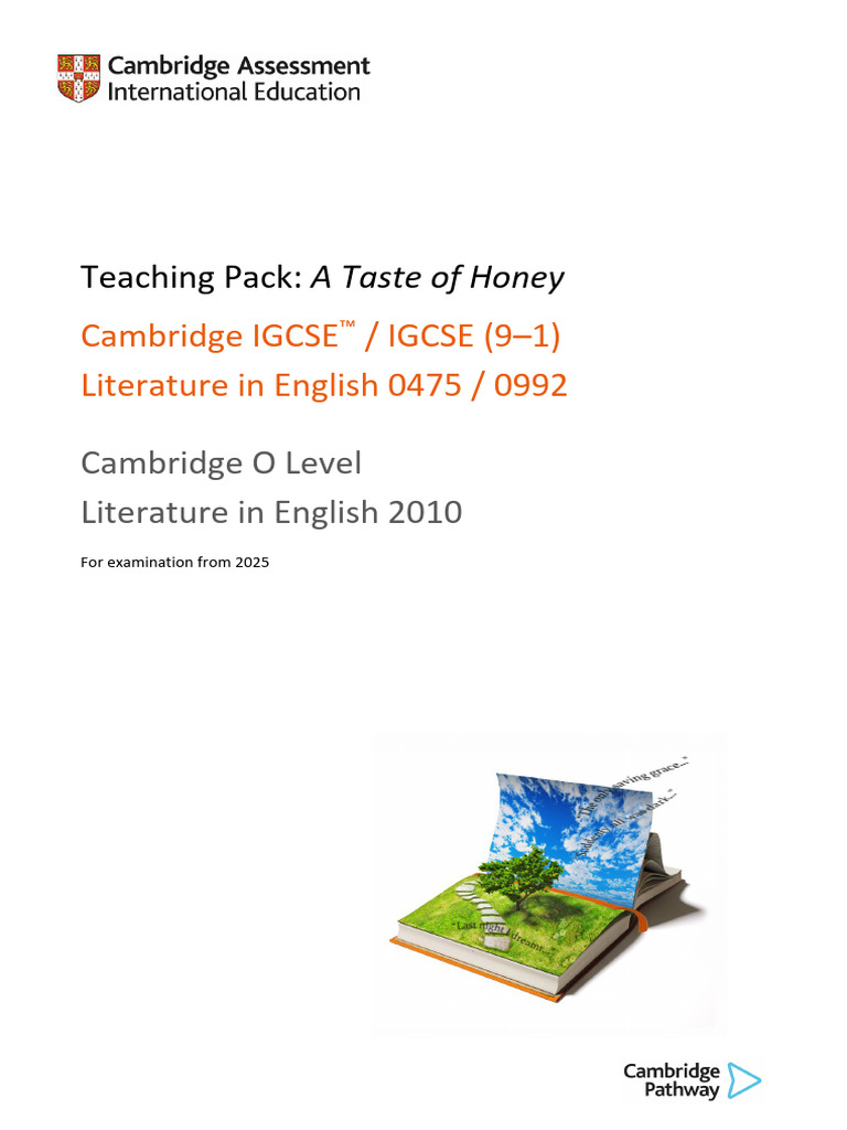 Teaching Pack for A Taste of Honey | PDF