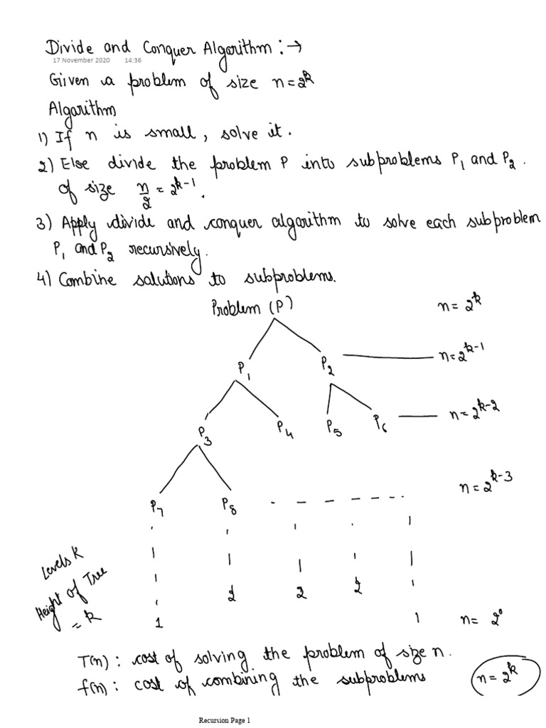 Divide and Conquer Algorithm | PDF