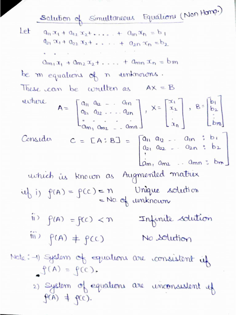 Simultaneous Equations | PDF