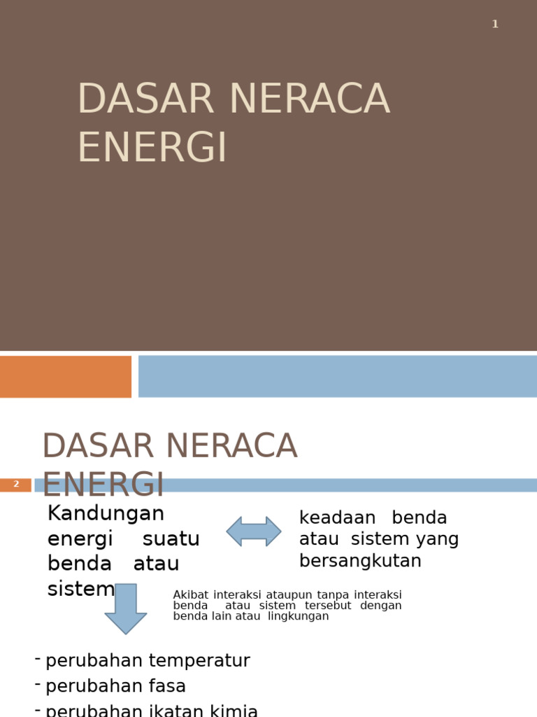 3 Dasar Neraca Energi | PDF