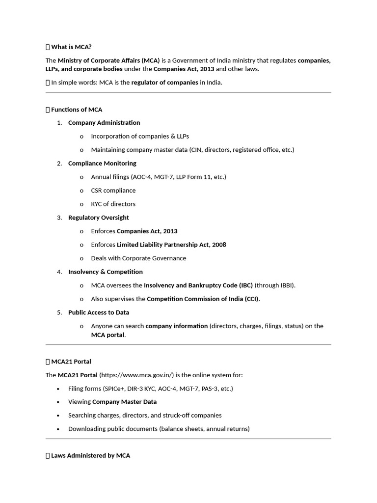 Mca | PDF