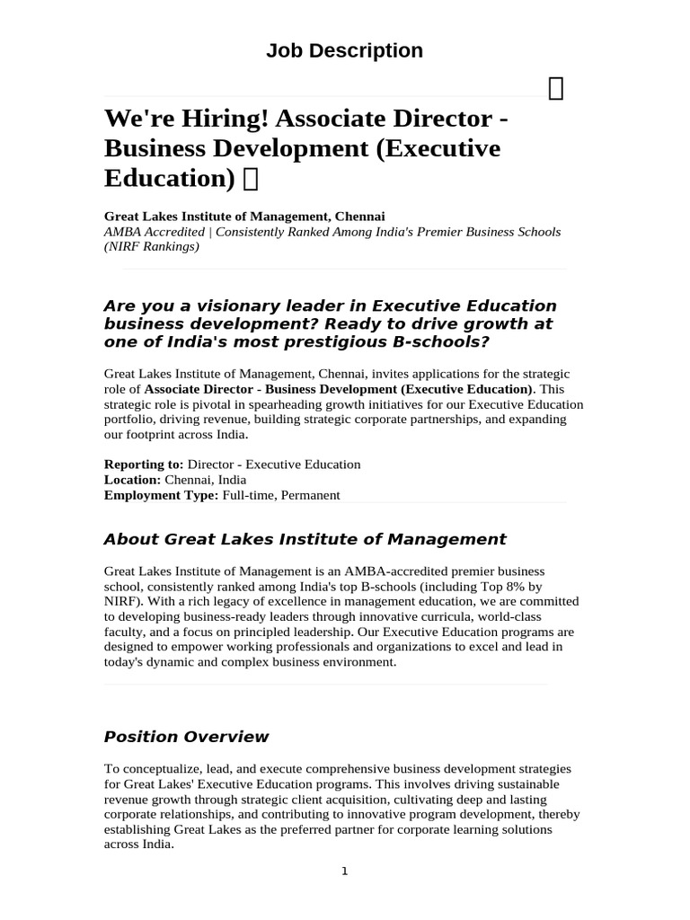 JD Associate Director - CLD | PDF | Mergers And Acquisitions | Business