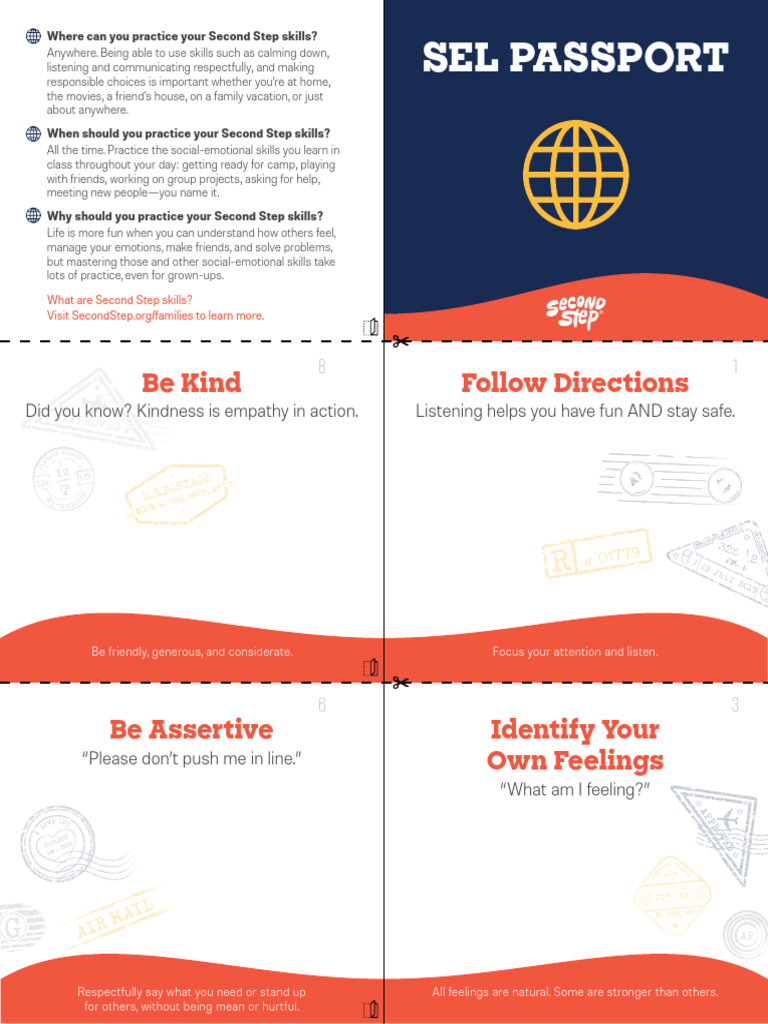 Second Step Free Resources Sel Passport | PDF | Behavioural Sciences ...